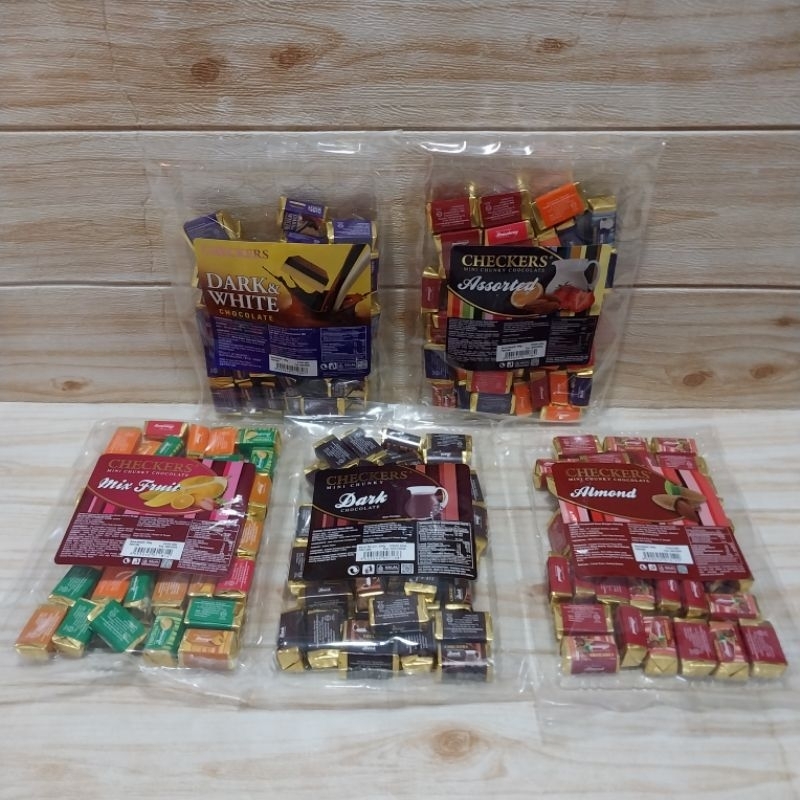 Jual Checkers Mini Chunky Chocolate All Varian 300gr | Shopee Indonesia
