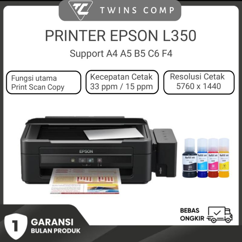 Jual Mesin fotocopy mini Epson L350 Print Scan Copy nozzle full ...
