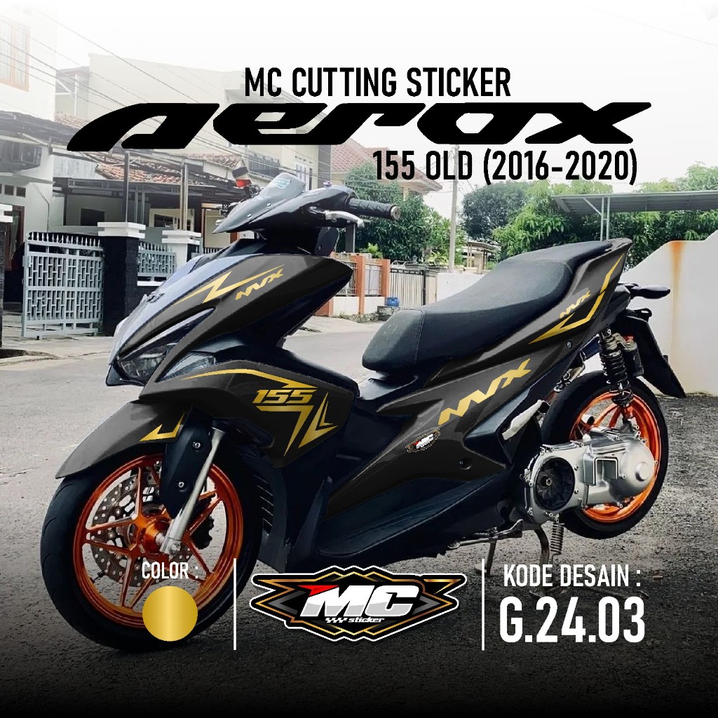 Jual ( COD ) Cutting Stiker Striping Variasi AEROX 155 2016 2017 2018 ...