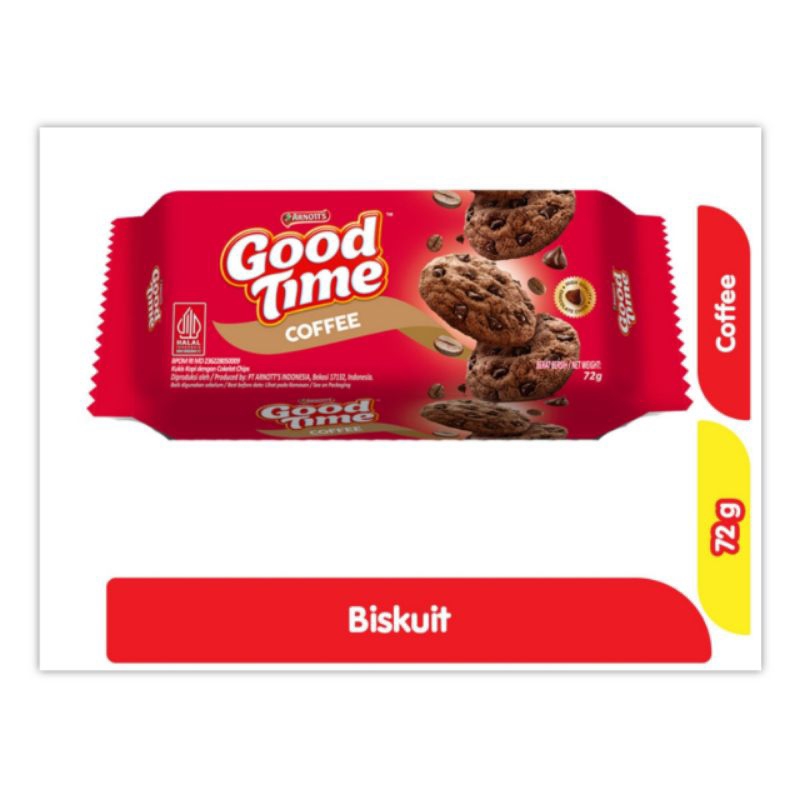 Jual Good Time Cookies Chocochips Coffee 72 gr Biskuit Cemilan | Shopee ...