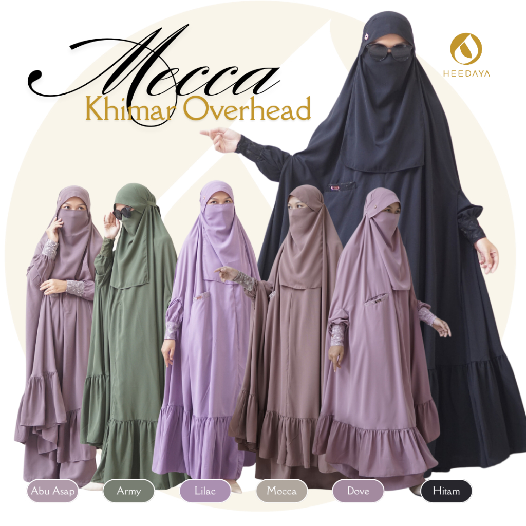 Jual MECCA 2 KHIMAR OVERHEAD SYAR'I SET CADAR BANDANA | Shopee Indonesia