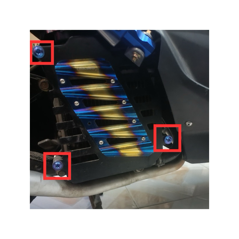 Jual Baut titanium Cover radiator Nmax Aerox lexi Big head | Shopee ...