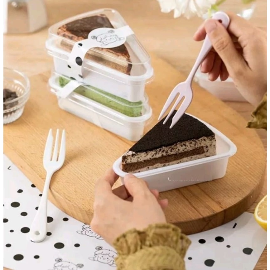 Jual Mika Kue Potong Kotak Mika Cake Tray Mika Kue Tart Korean Dessert ...
