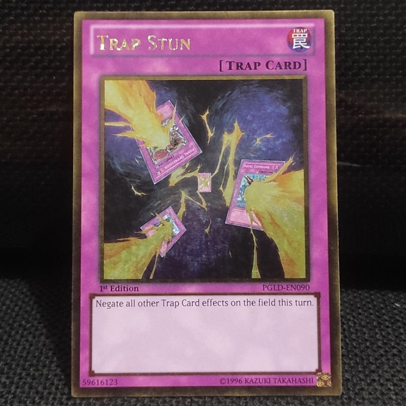 Jual Kartu Yugioh TCG Trap Stun Gold Rare GR ORI PGLD Light Played | Shopee Indonesia