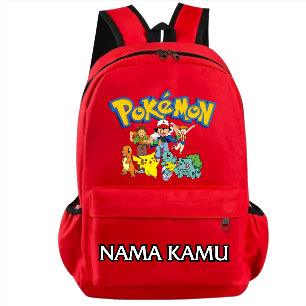 Jual Tas Ransel Backpack Animasi Karakter Pokemon SD SMP Anak Laki-laki ...