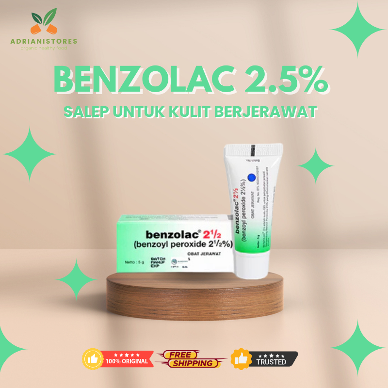 Jual Benzolac 2.5 % - Salep Obat Jerawat Asli Original | Shopee Indonesia