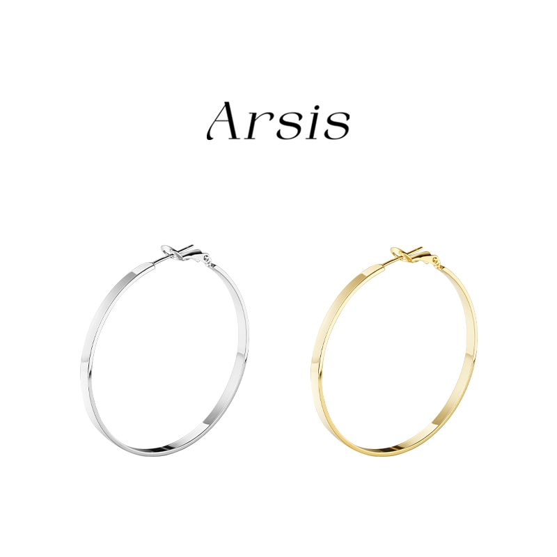 Jual ARSIS Anting bulat besar Wanita Gaya kemewahan ringan yang populer ...