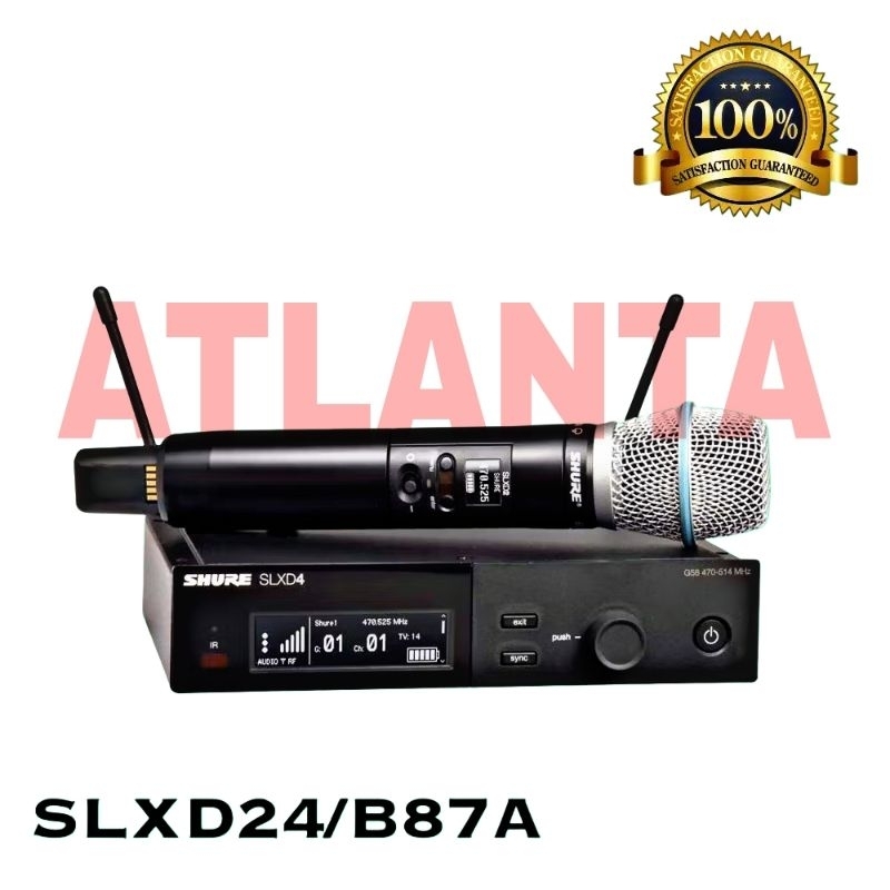 Jual Microphone Wireless Shure SLXD24 BETA87A Original Single Mic Handheld Shure SLX D24 BETA 87 ...