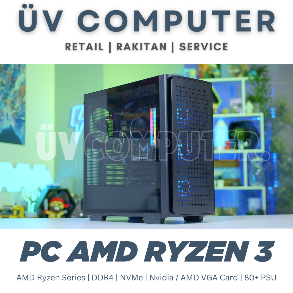 Jual Rakitan PC UV Computer Komputer Gaming Editing Render AMD Starter ...
