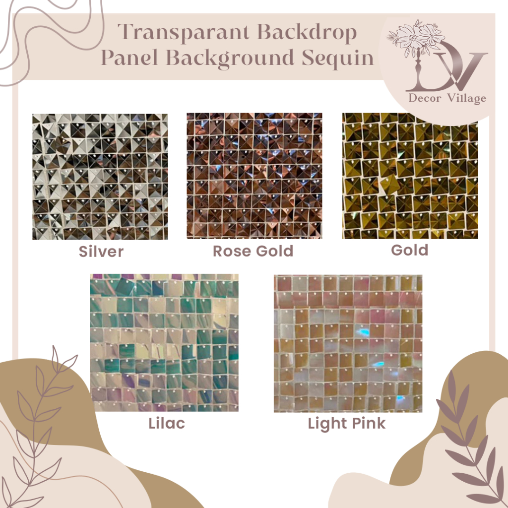 Jual Transparant Backdrop Pannel Background Sequin Pannel | Shopee ...