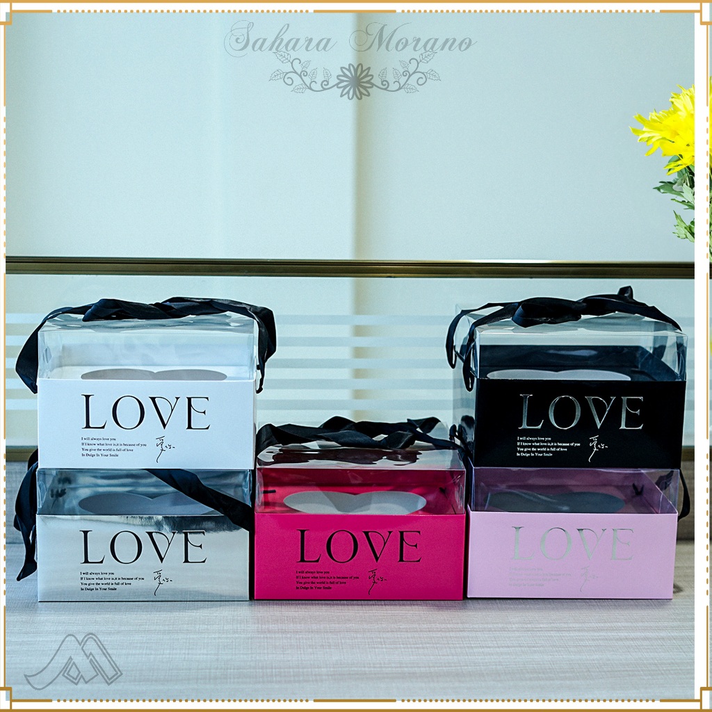 Jual Flower Box Transparant Box Souvenir Kotak Hadiah Kotak Bunga Mika Box Seserahan | Shopee ...