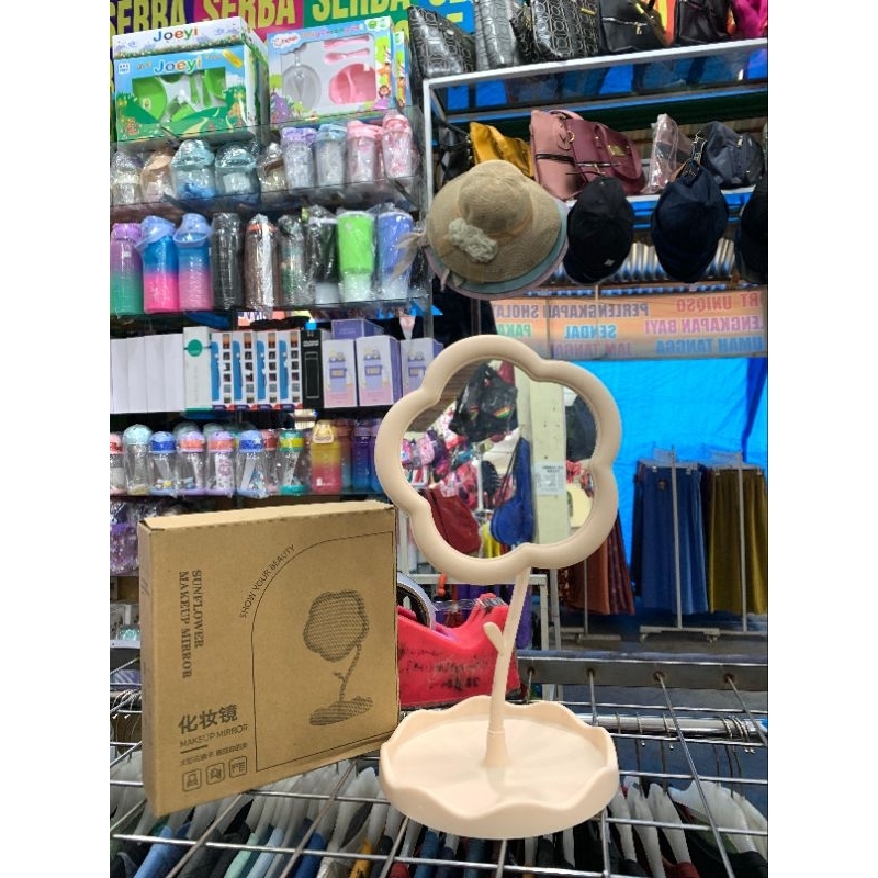 Jual Kaca rias estetik, kaca mirror bunga, pajangan kaca kecil di kamar ...