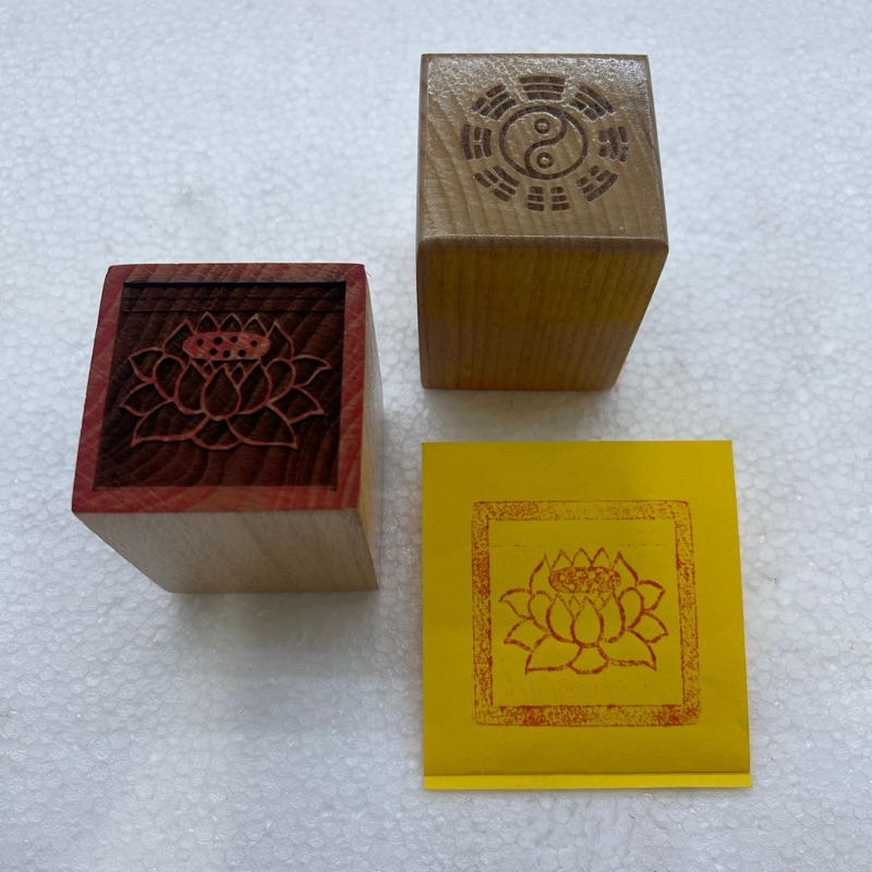 Jual stempel hu gambar bunga teratai ukir kayu | Shopee Indonesia