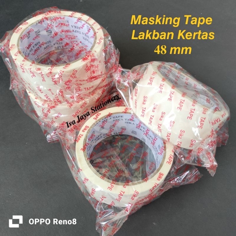 Jual Masking Tape / Lakban Kertas Besar 48mm | Shopee Indonesia