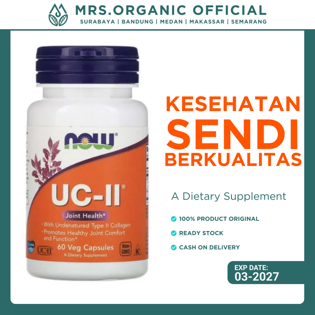 Jual NOW Foods UC-II Type II Collagen 60 Capsules – Kolagen Terbaik untuk Sendi Sehat ...