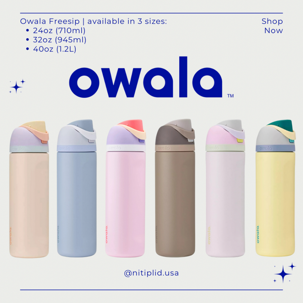 Jual Owala FreeSip Insulated Stainless Steel Water Bottle 24oz 32oz ...