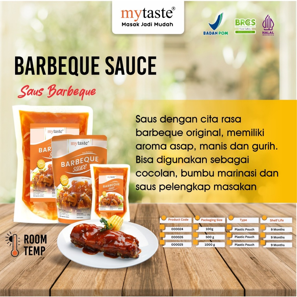 Jual My Taste Barbeque Sauce 500g | MyTaste BBQ | Saos Barbekyu ...