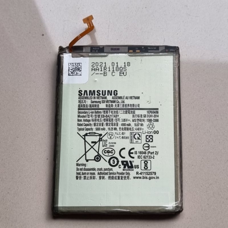 Jual Batre Baterai Battery SAMSUNG GALAXY A12 SM A125F DS original ori copotan model EB-BA217ABY ...