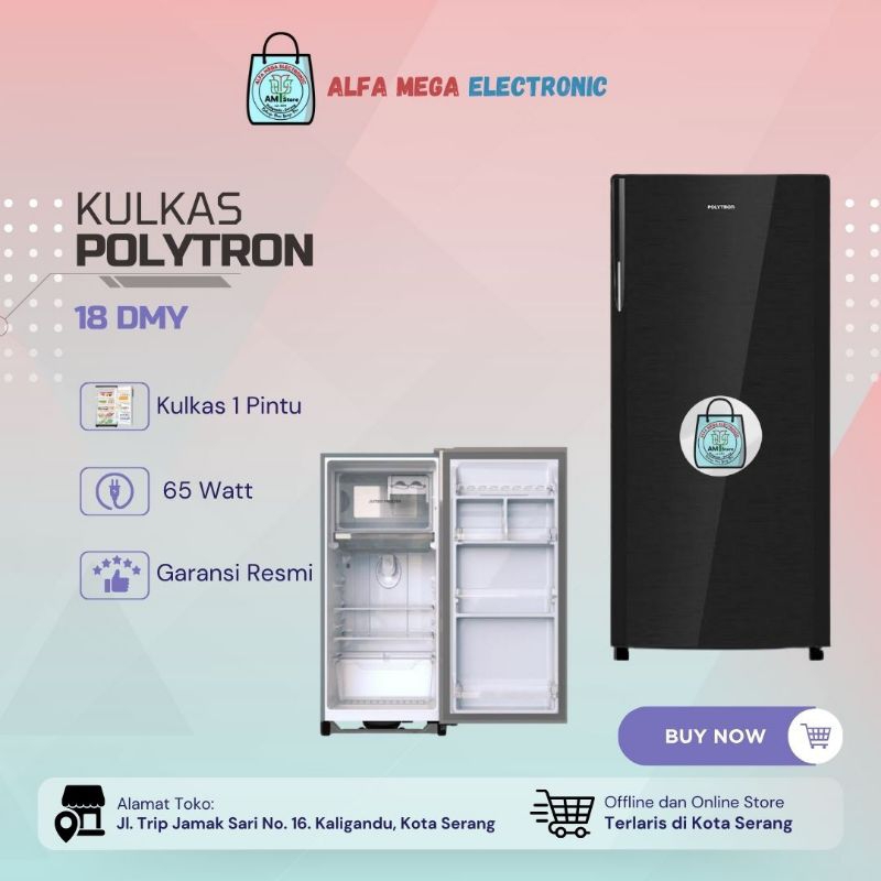 Jual Kulkas 1 Pintu Polytron 18 DMY | Shopee Indonesia
