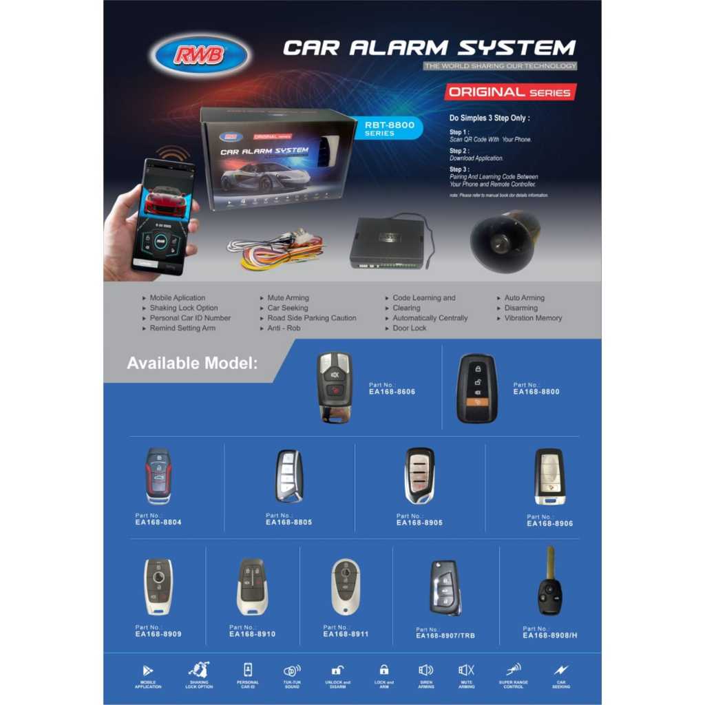 Jual Alarm Mobil RWB Universal | Shopee Indonesia