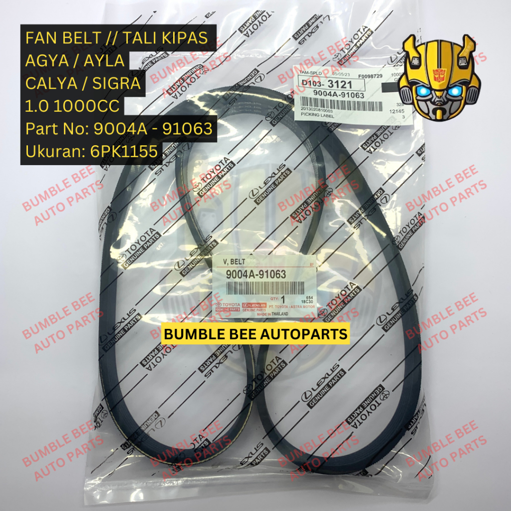 Jual VAN BELT FAN BELT - 6PK1155 - AGYA 1.0 / AYLA 1.0 / CALYA 1.0 ...