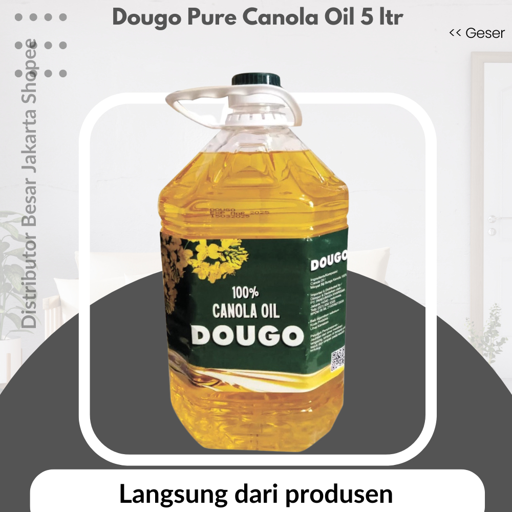 Jual Dougo Pure Canola Oil 5 ltr ORIGINAL minyak canola 5 liter 5l minyak kanola | Shopee Indonesia