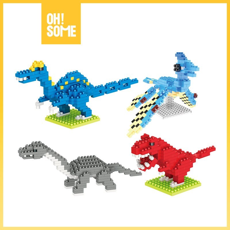 Jual OHSOME - Jike Dinosaurus Block Mainan Anak Blok Kreatifitas Bentuk ...