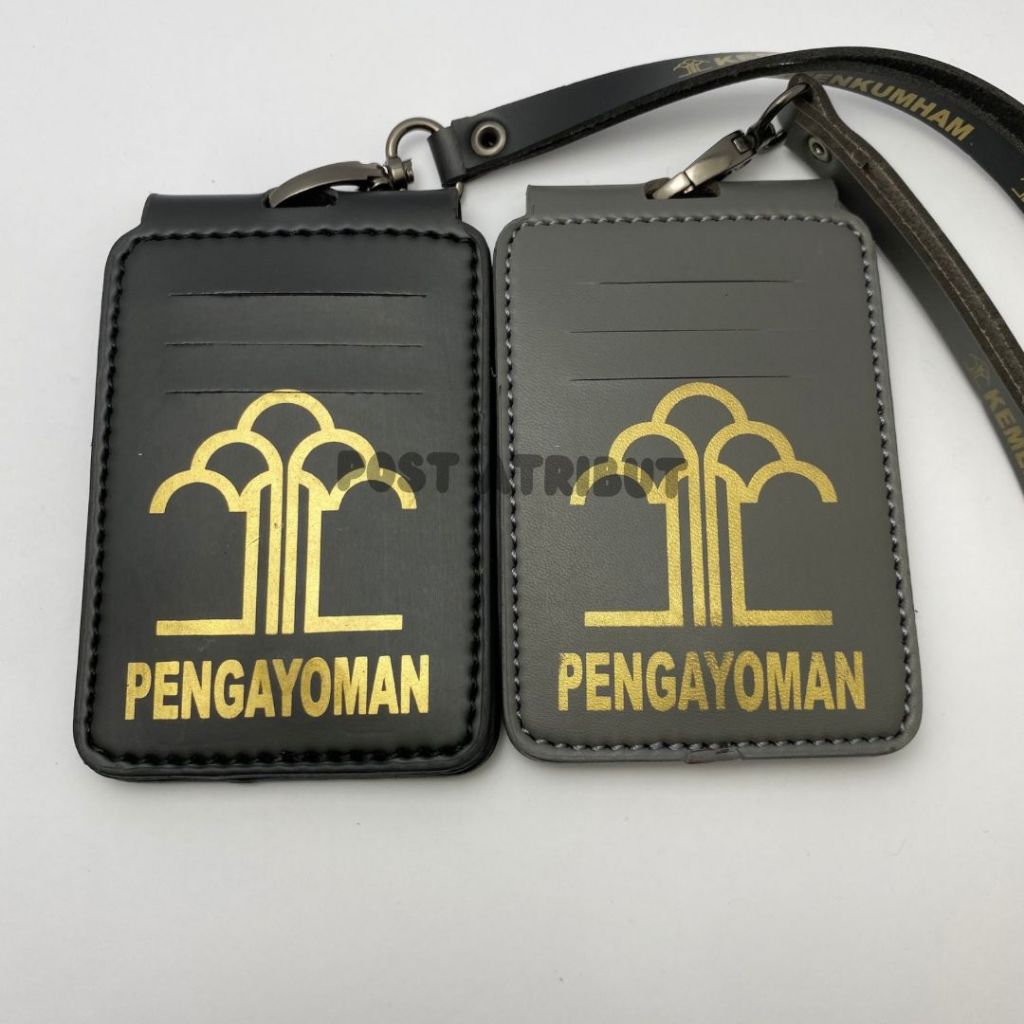Jual ID Card Kulit Lux Magnet / Id card kumham / Id card Hitam/ Id card ...