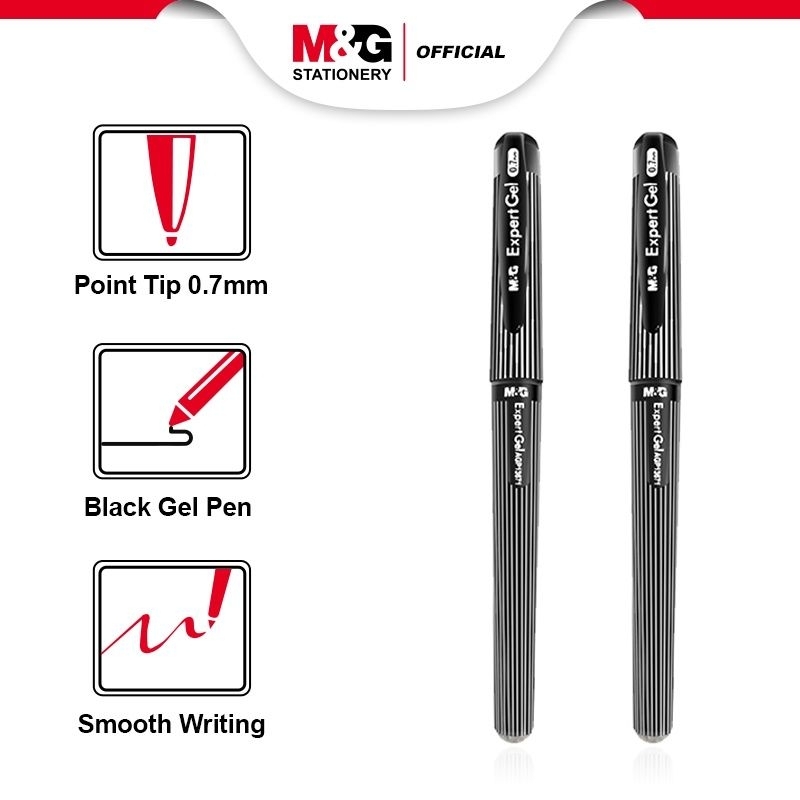 Jual M&G Gel Pulpen Retractable Ballpoint Expert Barrel Tip 0.7mm/PCS ...