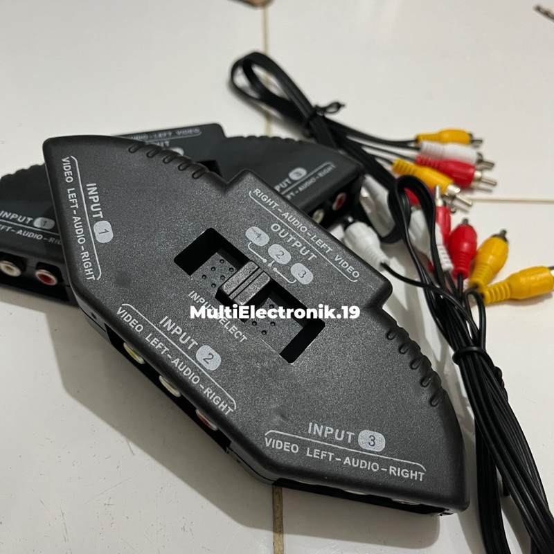 Jual Av Selector 3 Way TRANS 3 input 1 output Av Selektor TV Switch | Shopee Indonesia