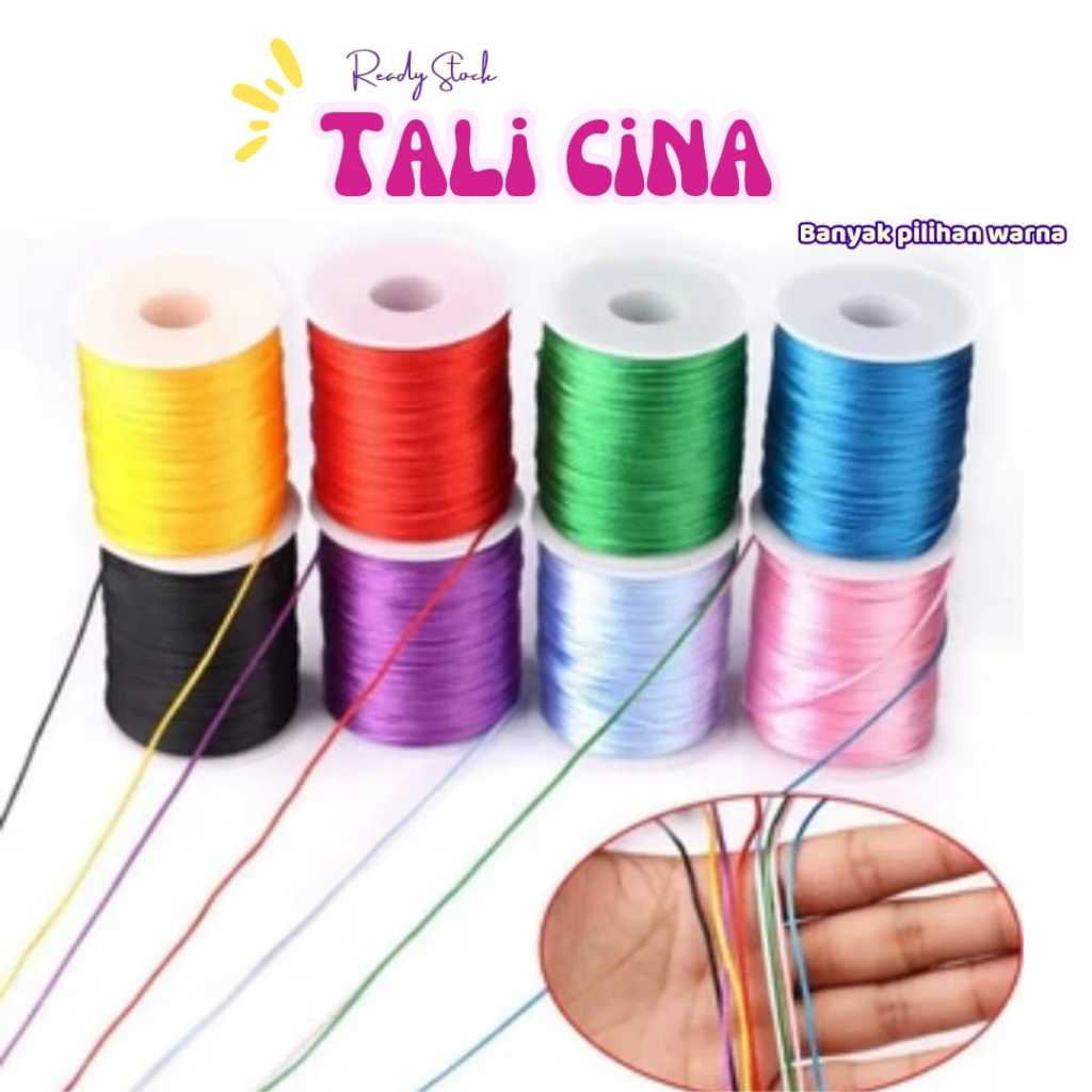 Jual TALI CINA 1MM/ TALI SATIN KECIL 100Y | Shopee Indonesia