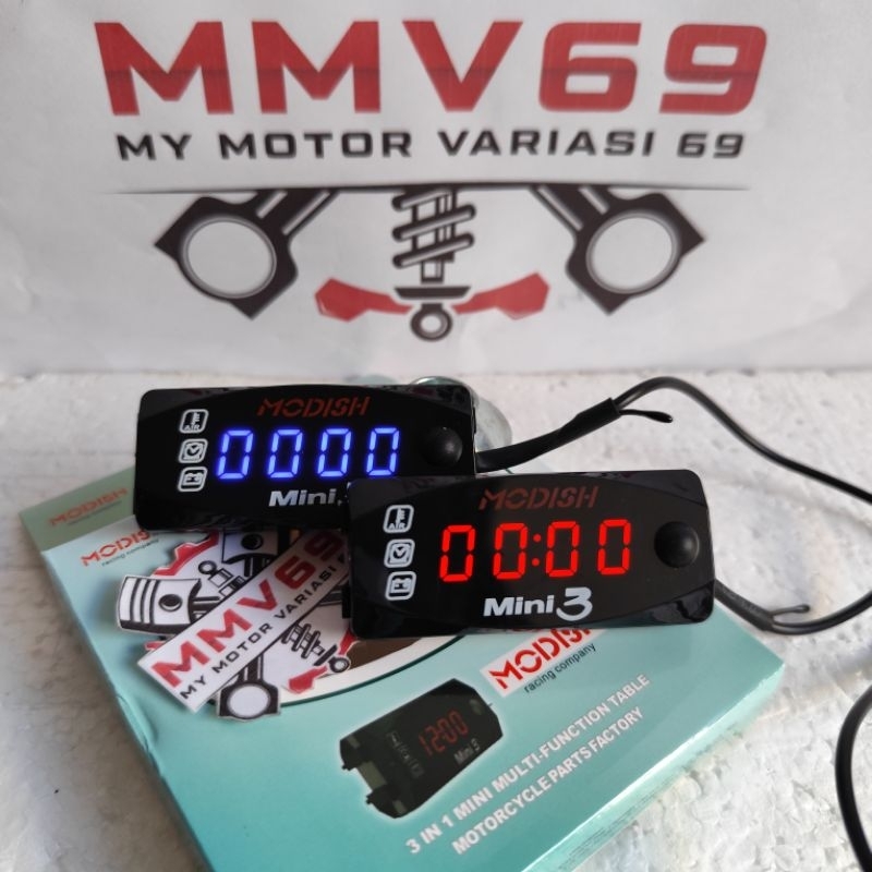Jual VOLTMETER MOTOR DIGITAL 3 IN 1 Voltmeter Volt Meter ACCU Aki 3 in ...