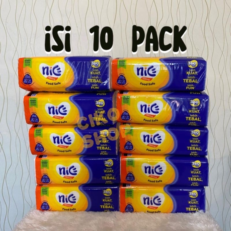 Jual Tisu nice isi (10pack) kemasan baru 360 helai/2ply tisu wajah ...