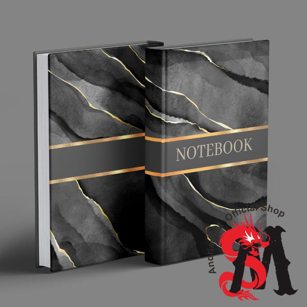 Jual Notebook Marble Hitam Aesthetic Buku Catatan Hardcover buku tulis ...
