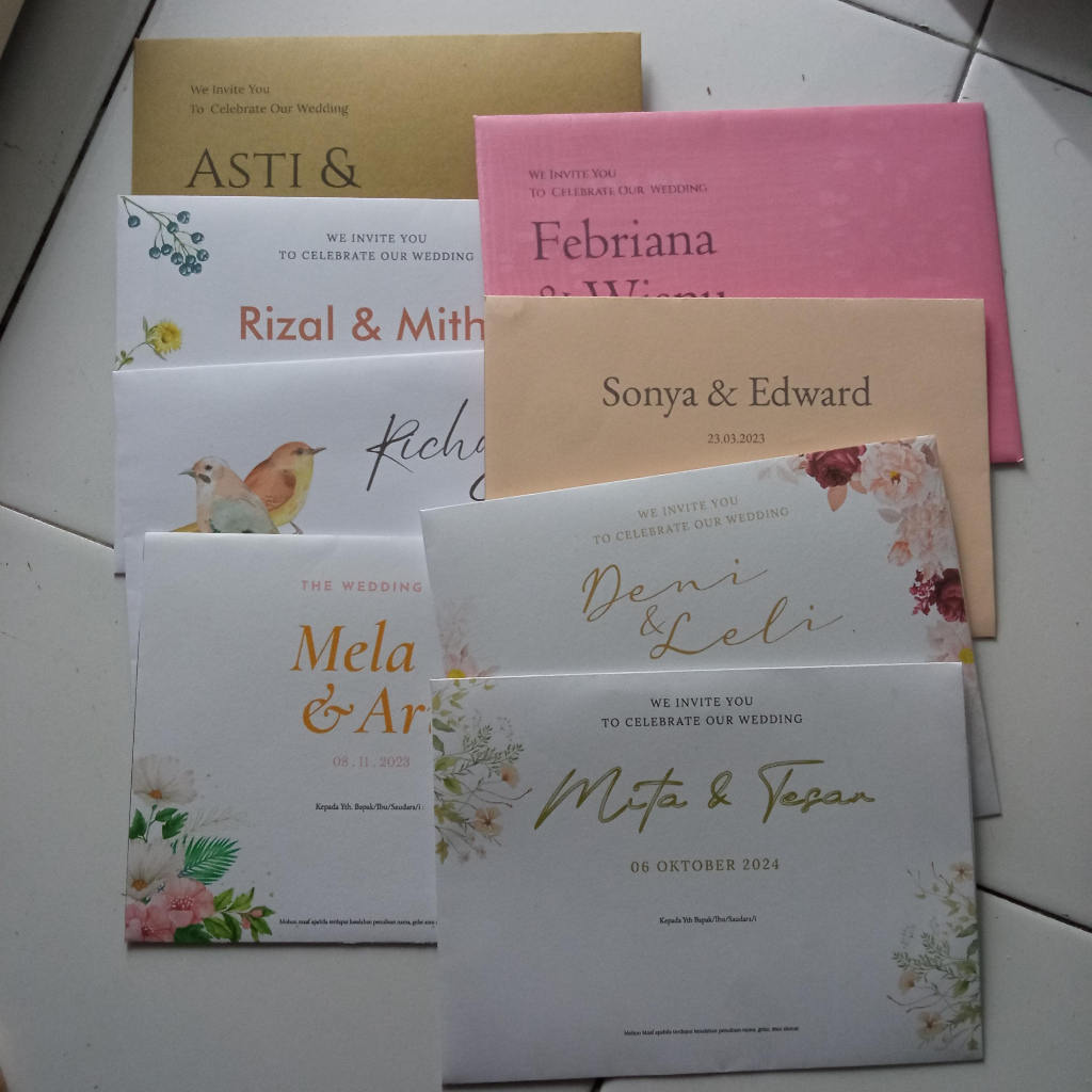 Jual (SAMPLE) Undangan Pernikahan Amplop | Shopee Indonesia