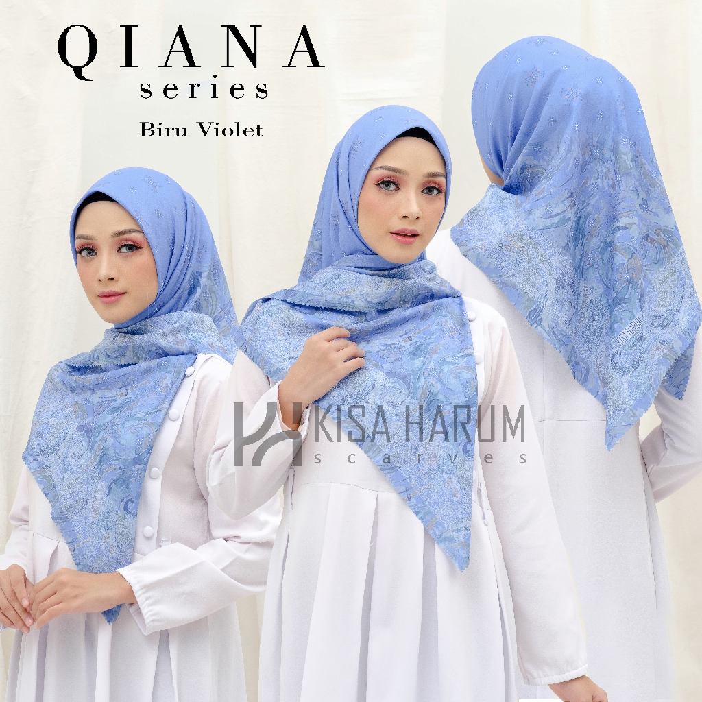 Jual KISA HIJAB- Kerudung segi empat voal motif sublim mewah best ...