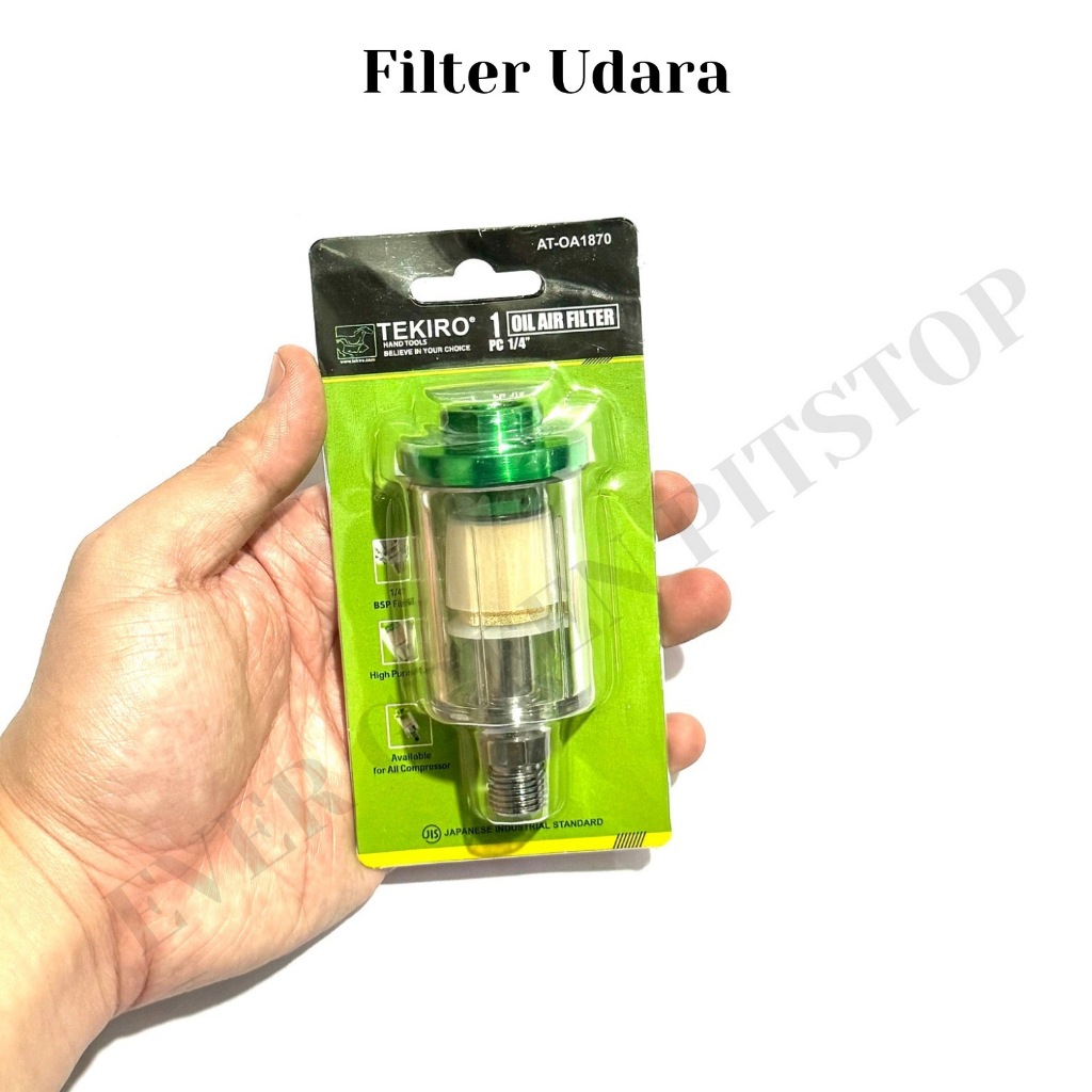 Jual filter udara / filter spray gun 1/4" oil air filter tekiro ...