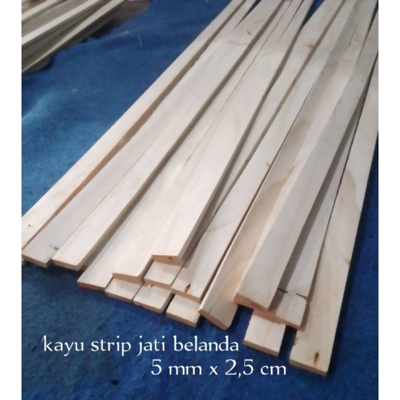 Jual kayu palet jati Belanda kayu strip lebar 2,5 cm tebal 5 mm kayu ...