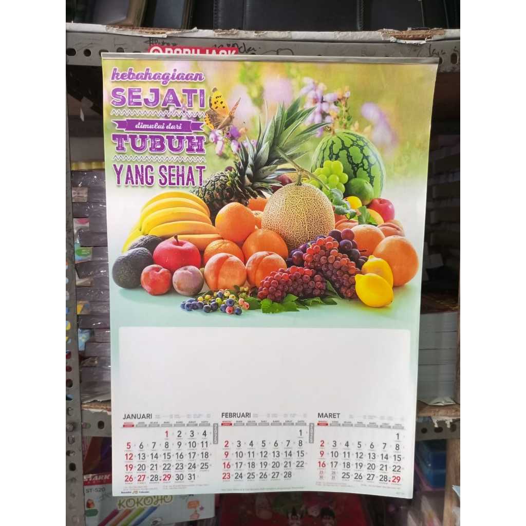 Jual KALENDER DINDING 4 LEMBAR TAHUN 2026 / KALENDER DINDING TRIWULAN ...