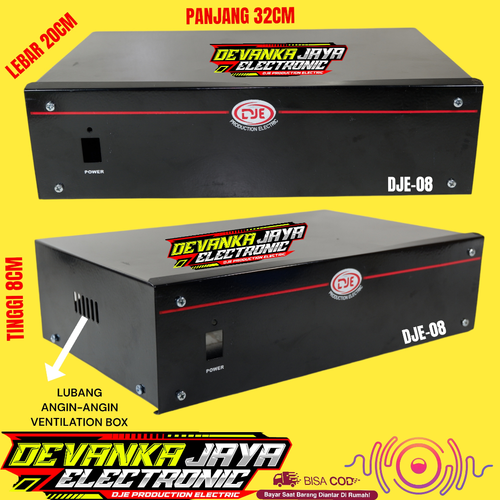 Jual BOX AMPLI AMPLIFIER DJE 08 POLOS | Shopee Indonesia