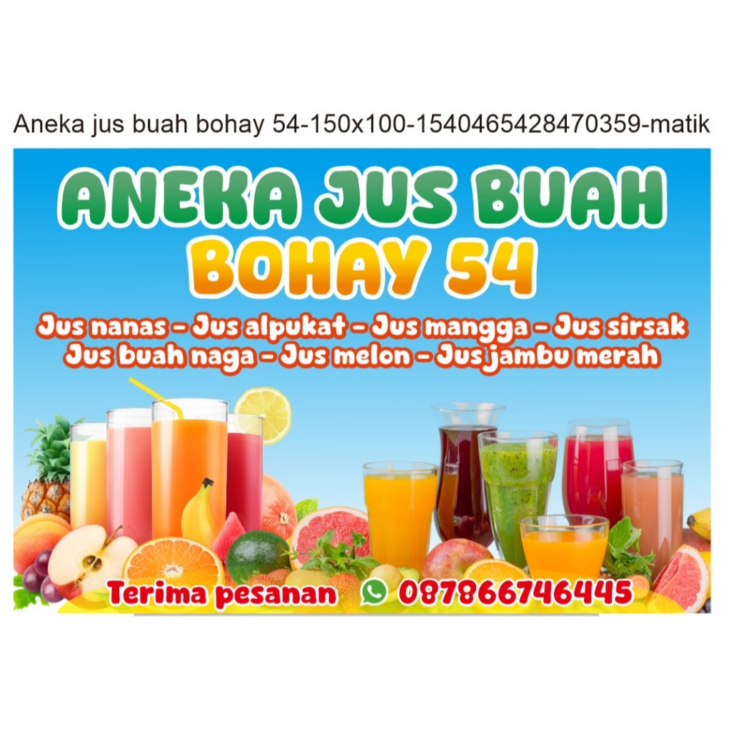 Jual BANNER SPANDUK ANEKA JUS BUAH UKURAN 100X80 CM BISA CUSTON ...
