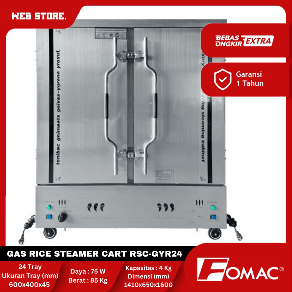 Jual Mesin Penanak Nasi 24 Susun Rice Steaming / Rice Steamer Cart FOMAC RSC-GYR24 | Shopee ...