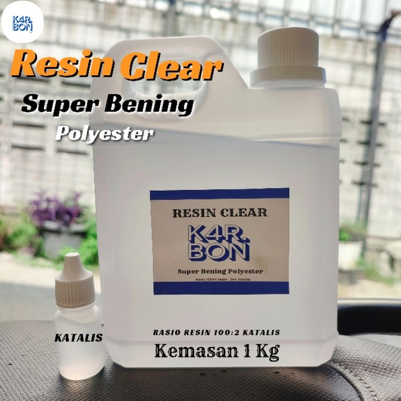 Jual Resin Clear Super Bening 1 Kg Free Katalis | Shopee Indonesia