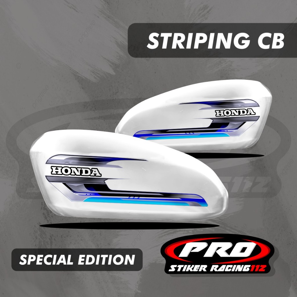 Jual Sticker CB 125 TRANSPARAN Striping CB 100 variasi Striping CB ...
