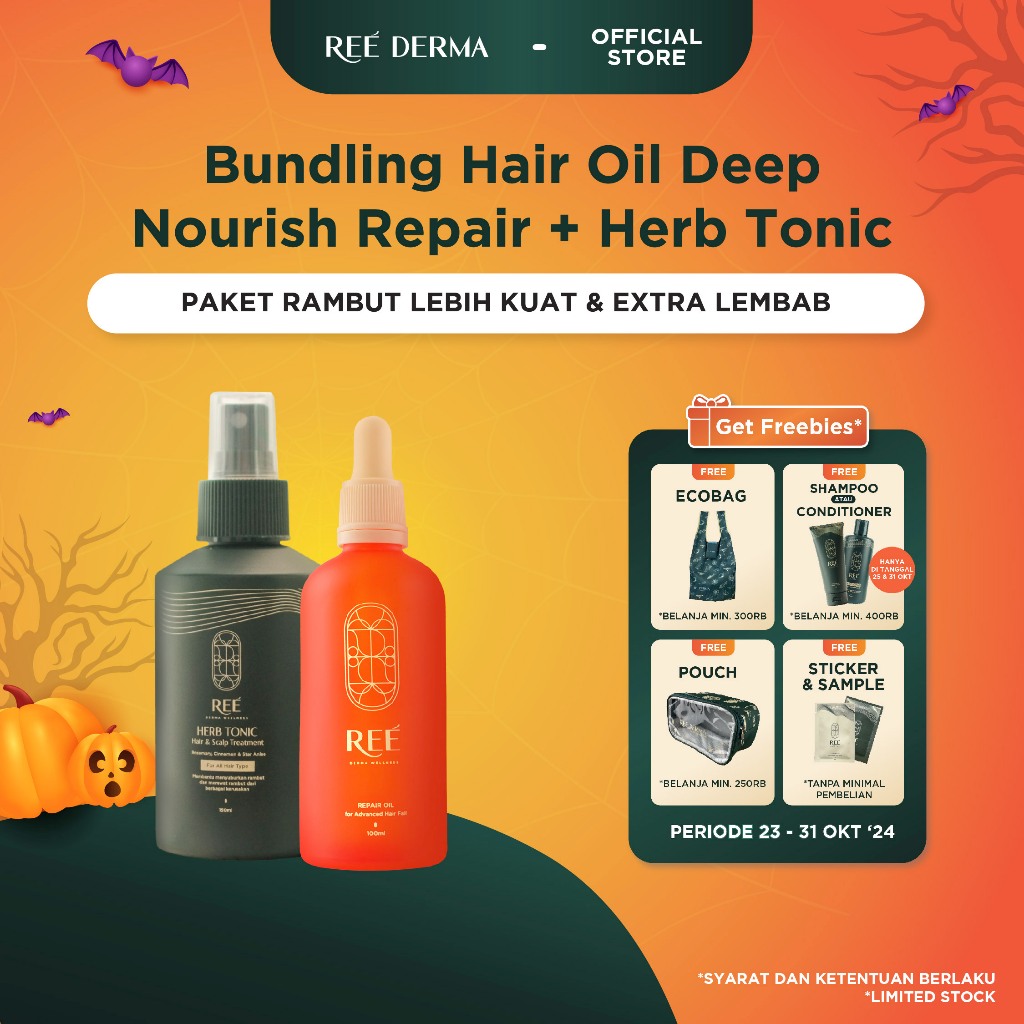 Jual Ree Derma Wellness - Bundle Special Price - Hair Oil Repair 100ml ...