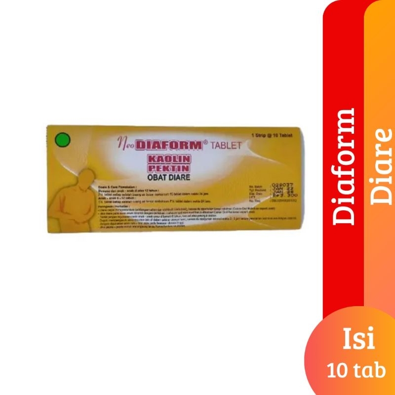Jual Neo diaform tab strip 10 tablet - obat diare - gangguan pencernaan ...