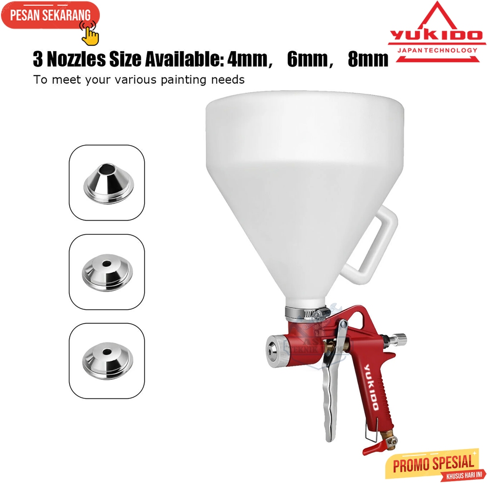 Jual Termurah!!!!Spray Gun YUKIDO 5000CC 5L Hopper Cat Semen Tembok Spoit Cement Texture ...