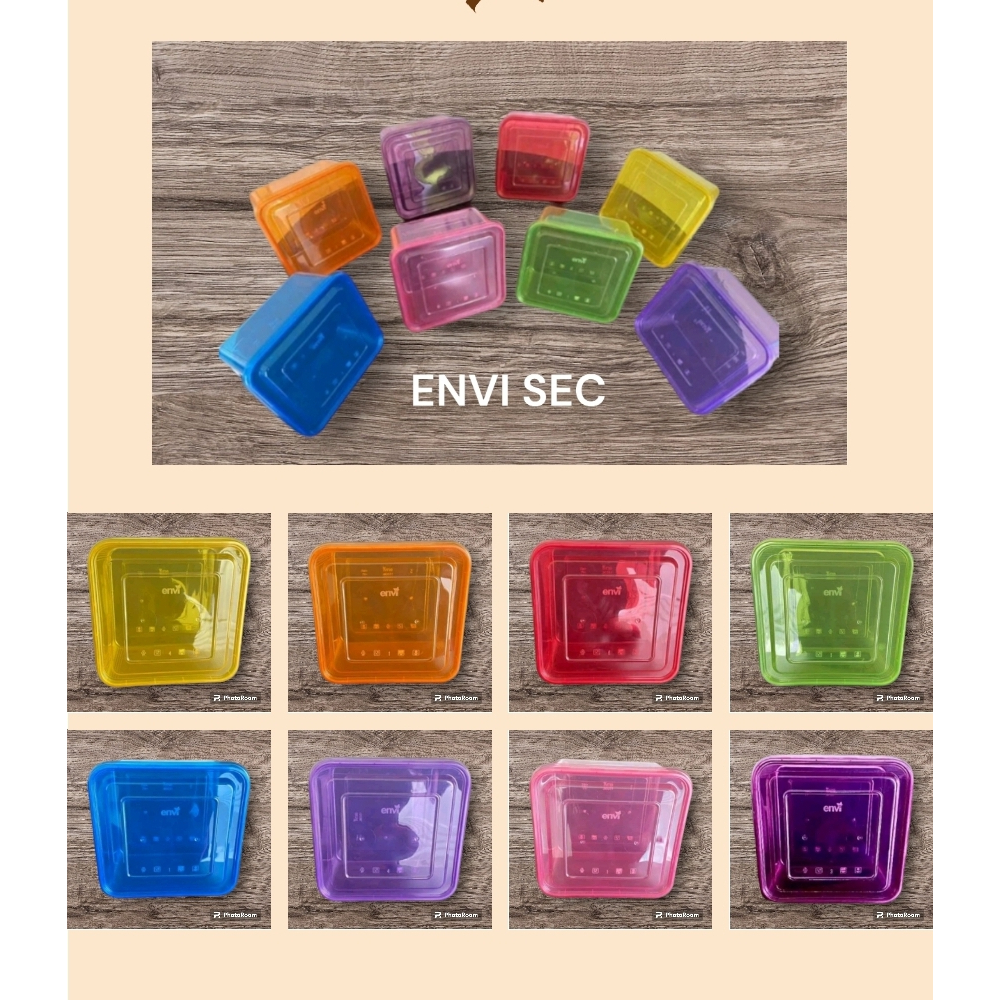 Jual Thinwall 2000 ml Square Body + Tutup Warna Clear Merek ENVI PREMIUM HARGA 25 PCS | Shopee ...