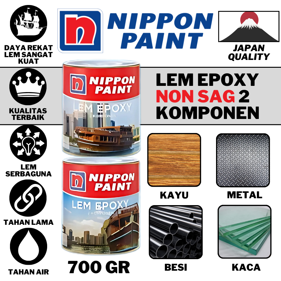 Jual NIPPON PAINT LEM EPOXY NON SAG NIPPON LEM EPOXY NIPPON 2 KOMPONEN ...