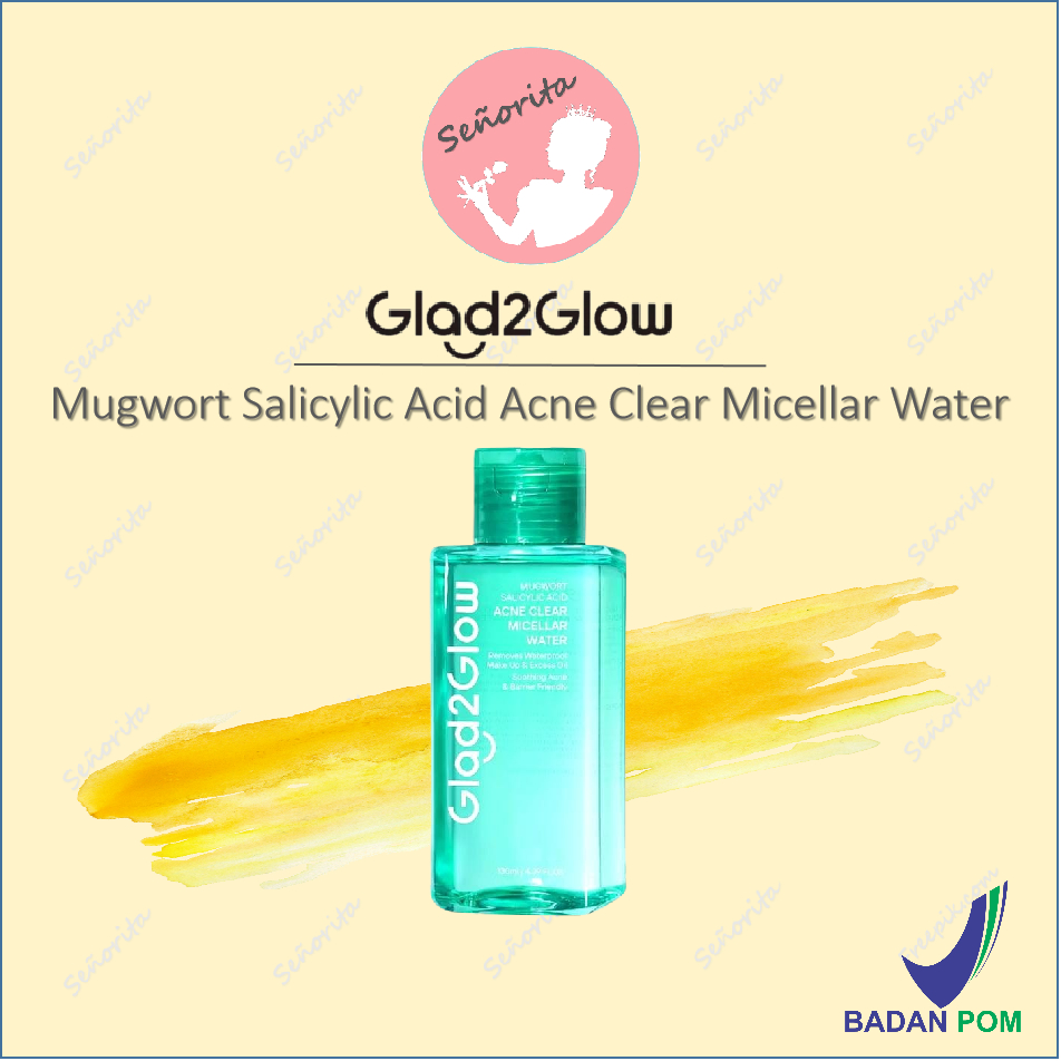 Jual GLAD2GLOW G2G Mugwort Salicylic Acid Acne Clear Micellar Water ...